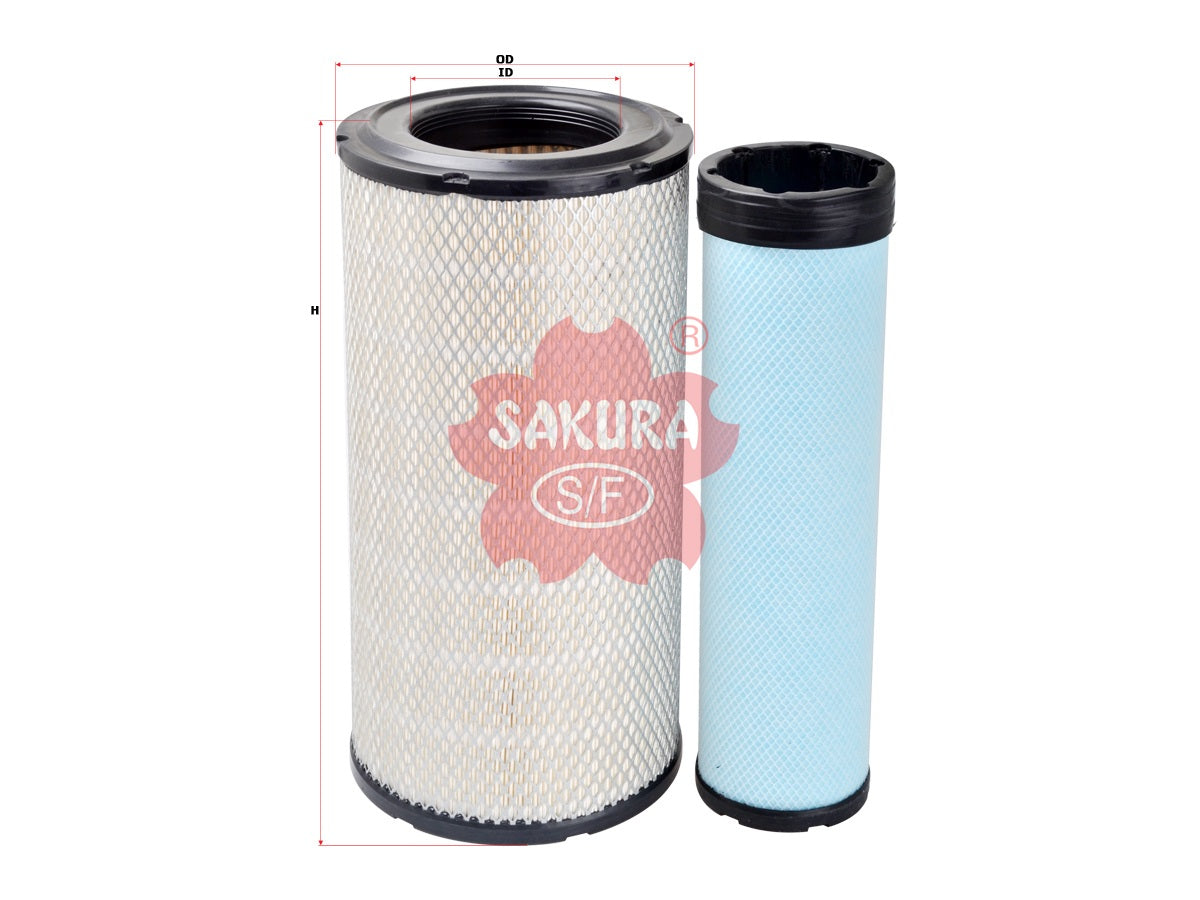 ไส้กรองอากาศ(ธาตุ) SAKURA, 600-185-2500, A-5675-S, CATERPILLAR (123192)