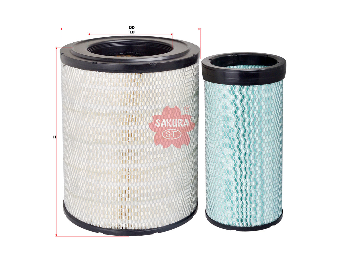SAKURA,, Air Filter (Element), 8076195+8079756, A-71510-S, VOLVO