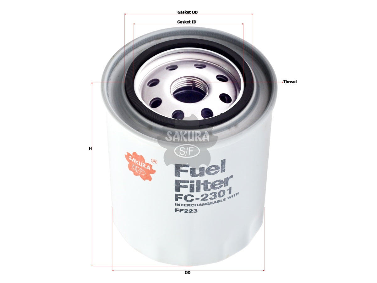 SAKURA,, Fuel Filter (Spin-On), 25010859, FC-2301, CASE | Win Store