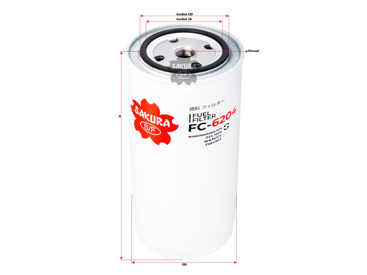 SAKURA,, Fuel Filter (Spin-On), ABU8553, FC-6204, J.C.BAMFORD — Win Store
