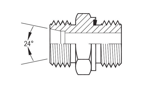 SS-5068S-30-42 | 30 mm tube (M42x2.0 thread) DIN X 42 mm Male Metric ES ...